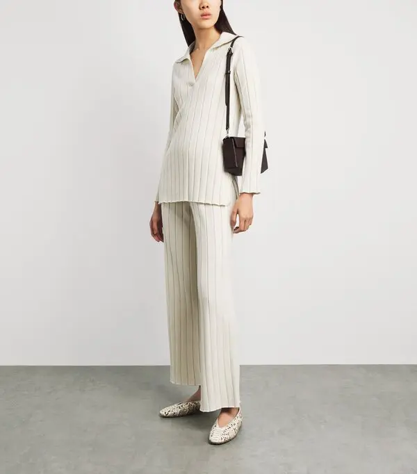Colombo Cashmere Ribbed Trousers
