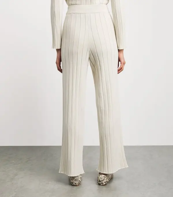 Colombo Cashmere Ribbed Trousers