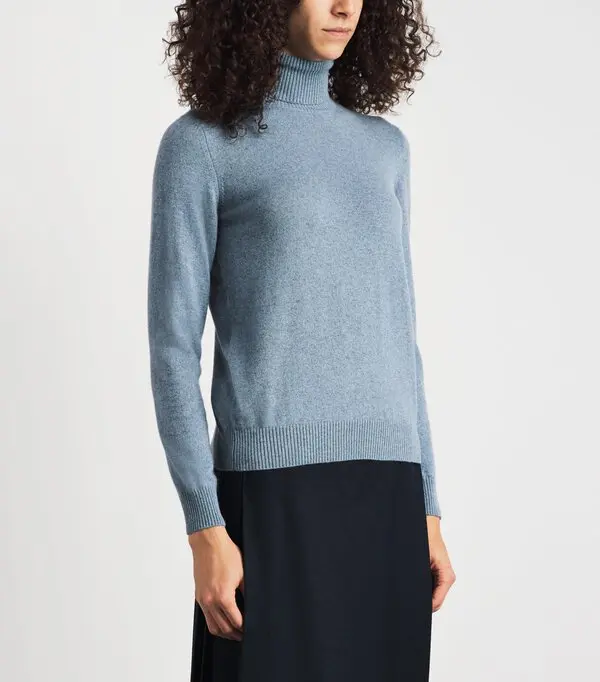 Colombo Cashmere Rollneck Sweater - Blue