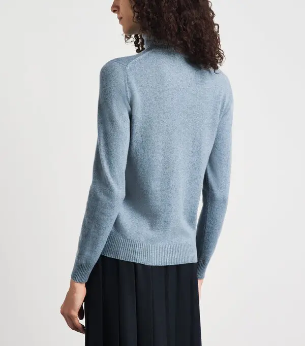 Colombo Cashmere Rollneck Sweater - Blue
