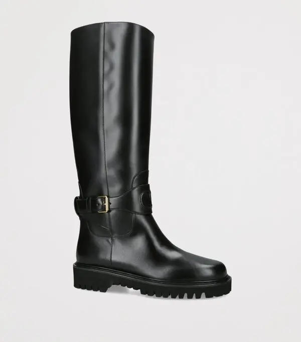 Valentino Garavani Leather Logo Boots