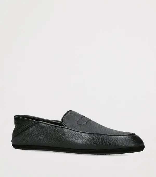 John Lobb Leather Kingston Ii Slippers
