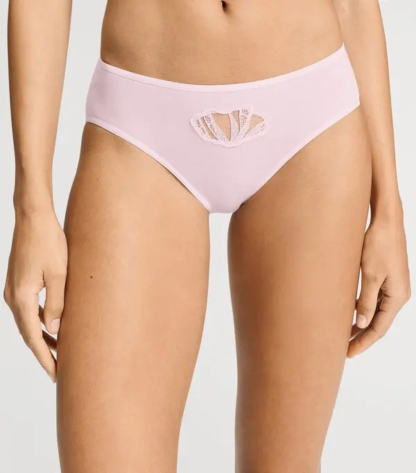 Hanro Cotton Lace-detail Rosaria Briefs