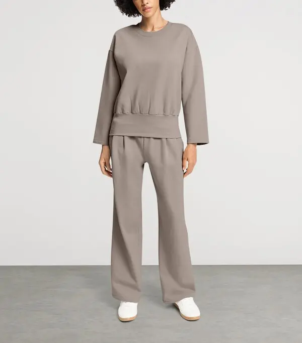 Hanro Stretch-cotton Natural Living Crew Neck Sweater