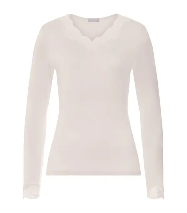 Hanro Lace-trim Dana T-shirt