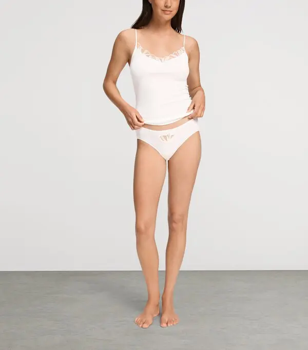 Hanro Cotton Lace-detail Rosaria Briefs