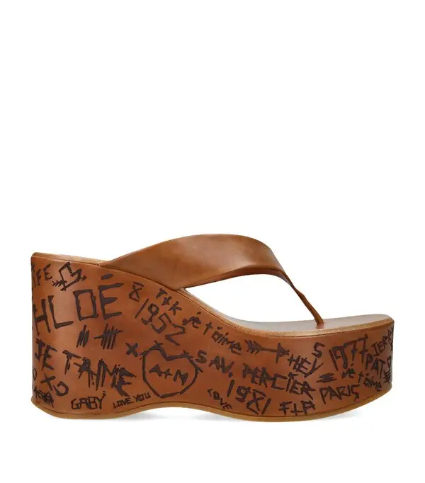 Chloé Maxime Wedge Sandals 80