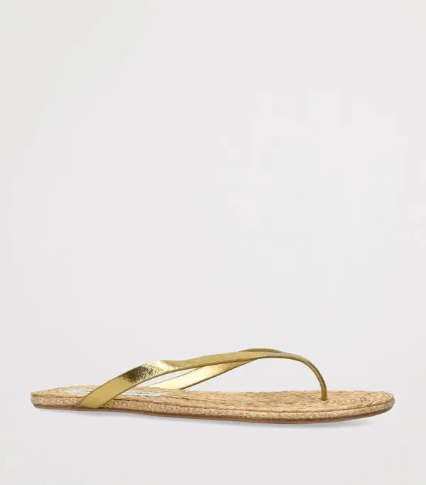 Christopher Esber Raffia Palma Flip Flops