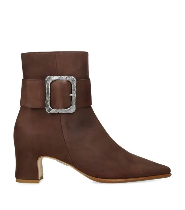 Rodo Leather Buckled Ankle Boots