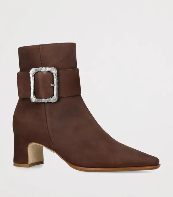 Rodo Leather Buckled Ankle Boots