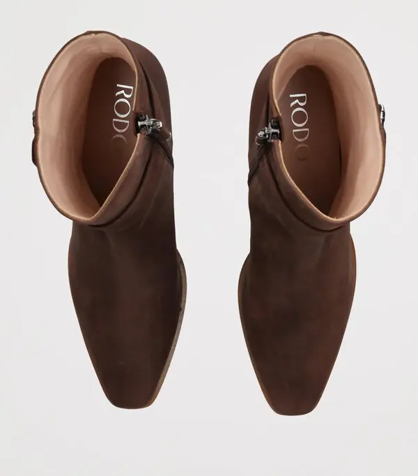 Rodo Leather Buckled Ankle Boots