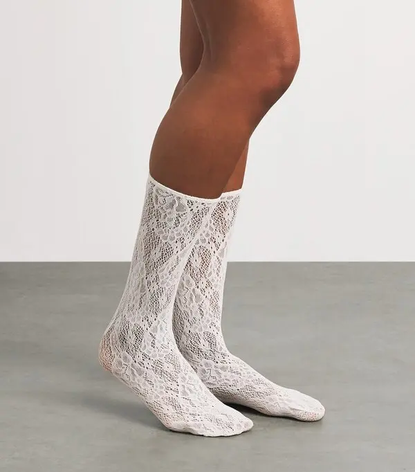 Wolford Infinite Rose Net Socks