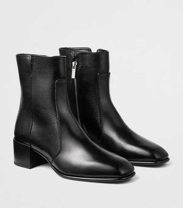 JIMMY CHOO Eliot Leather Ankle Boots