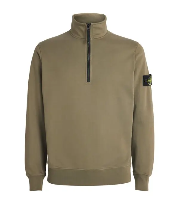 Stone Island Cotton Half-zip Compass Sweatshirt