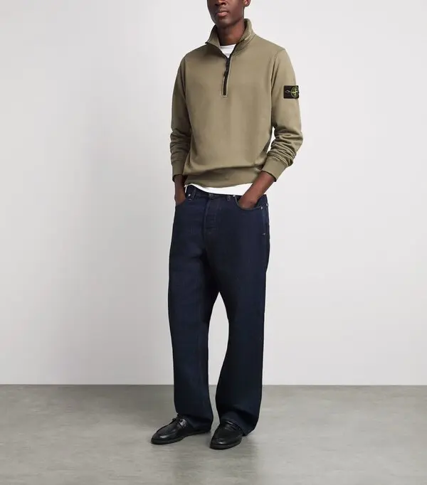 Stone Island Cotton Half-zip Compass Sweatshirt