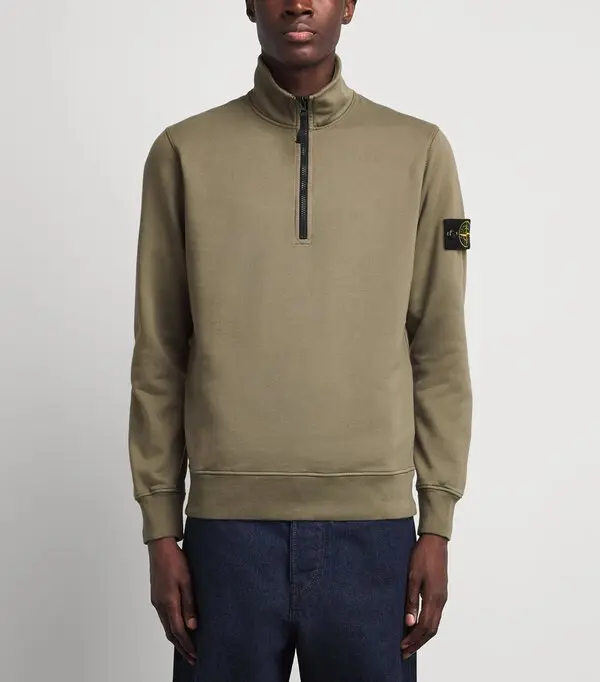 Stone Island Cotton Half-zip Compass Sweatshirt
