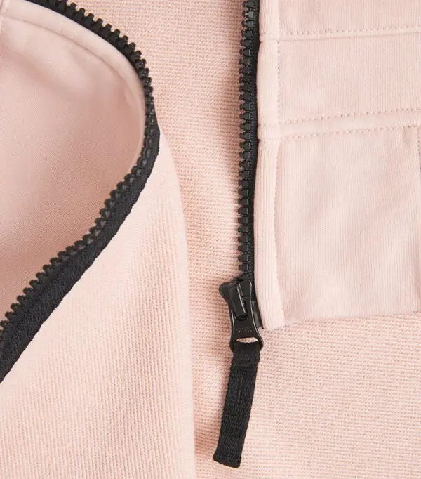 Stone Island Organic Cotton Zip-up Hoodie - Pink