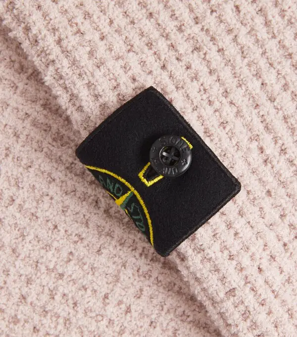 Stone Island Bouclé Compass Patch Sweater
