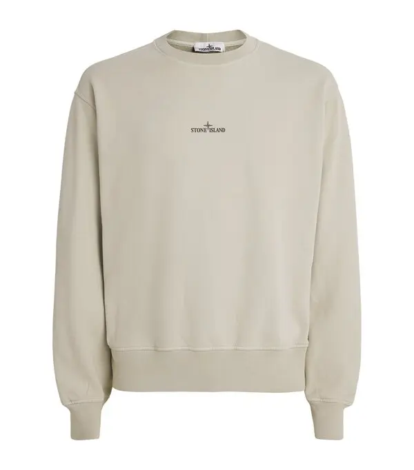 Stone Island Cotton Blurred-compass Sweatshirt