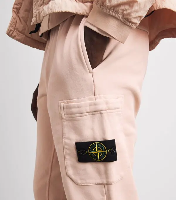 Stone Island Cotton Compass Cargo Sweatpants