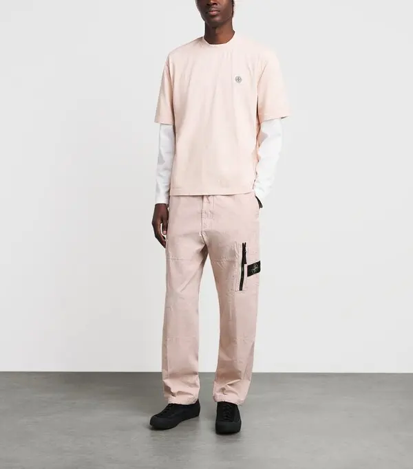 Stone Island Organic Cotton Ripstop Cargo Trousers