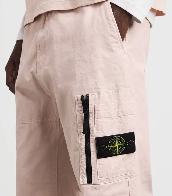 Stone Island Organic Cotton Ripstop Cargo Trousers