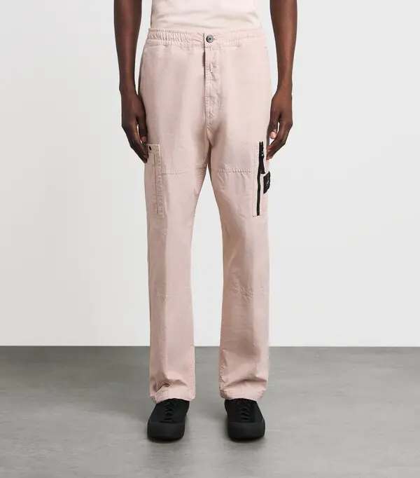 Stone Island Organic Cotton Ripstop Cargo Trousers