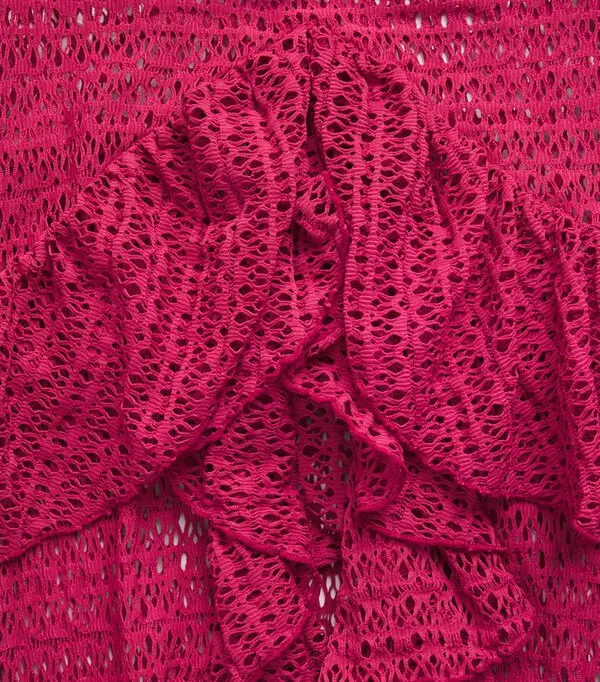 PatBO Crochet Ruffle Maxi Skirt