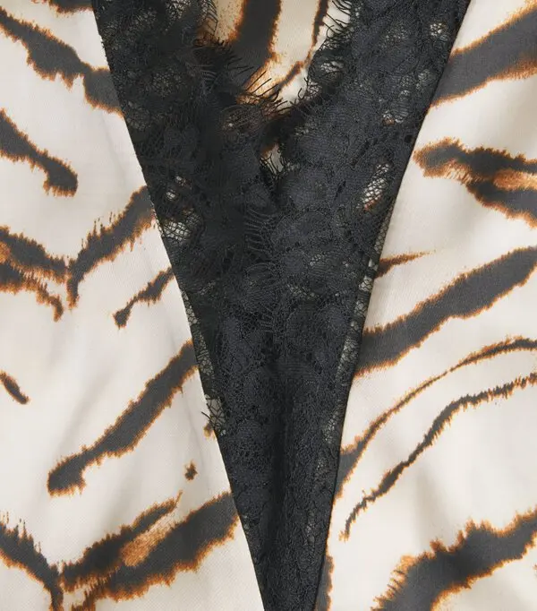 GANNI Zebra-print Midi Dress