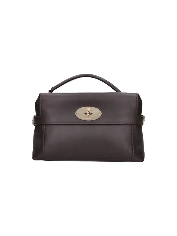 Mulberry Leather Top Handle Satchel Bag - Brown