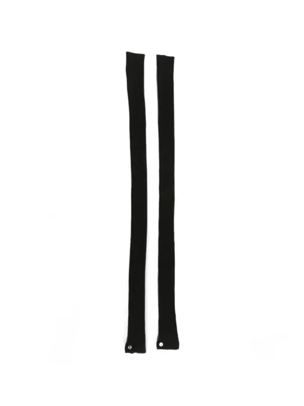Rick Owens Long Handless Gloves With Thumb Hole And Snap-join Design - Nero