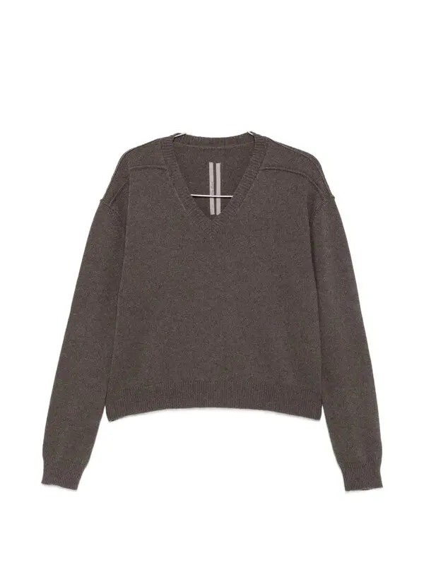Rick Owens V-neck Cashmere Sweater - Grigio