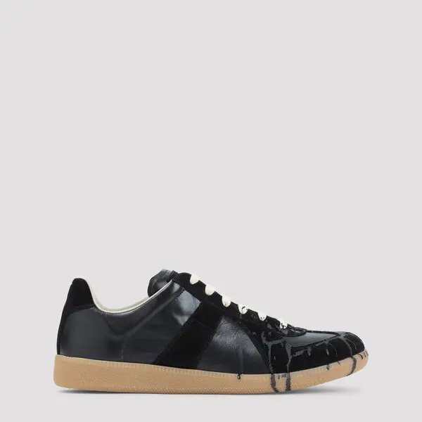 MAISON MARGIELA Leather And Rubber Sneakers - Black