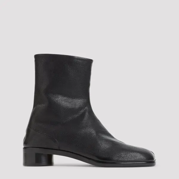 MAISON MARGIELA Grained Leather Tabi Ankle Boots