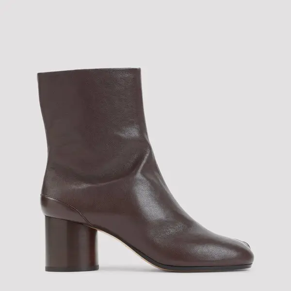 MAISON MARGIELA Tabi Ankle Boots In Leather With 6cm Block Heel