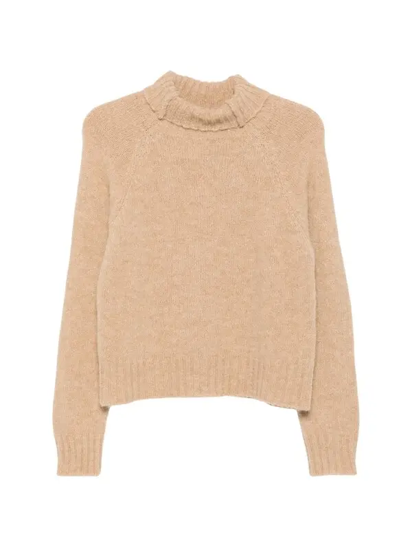 JUCCA Knit Turtleneck Sweater - Beige