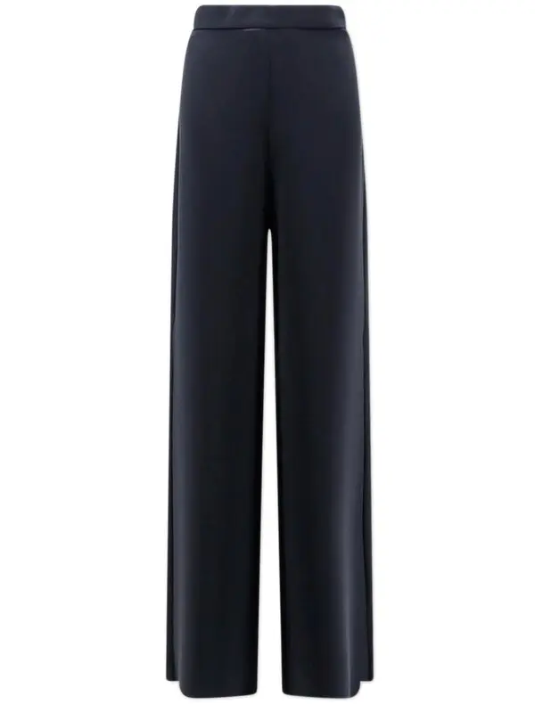 Max Mara Compact Cady Trousers With Invisible Side Zip - Blu