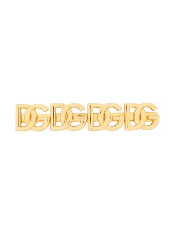 Dolce & Gabbana Logo Lettering Clip-back Earrings - Oro