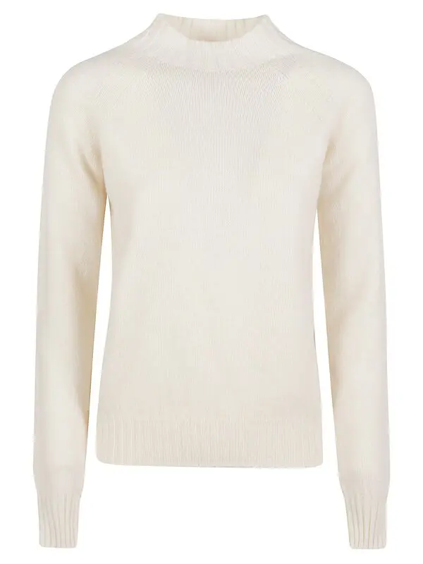 DRUMOHR 100% Lambswool Crewneck Sweater - Ivory