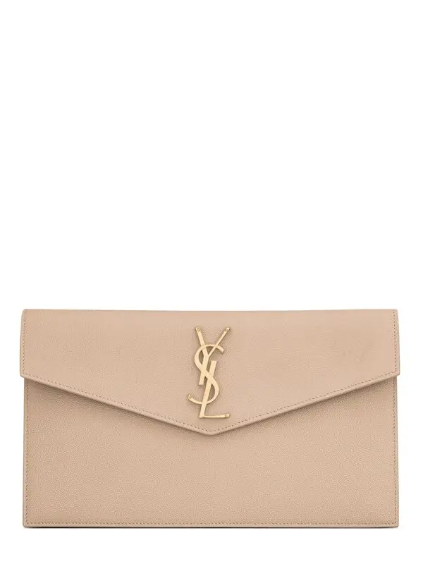 Saint Laurent Mini Leather Shoulder Bag With Magnetic Closure