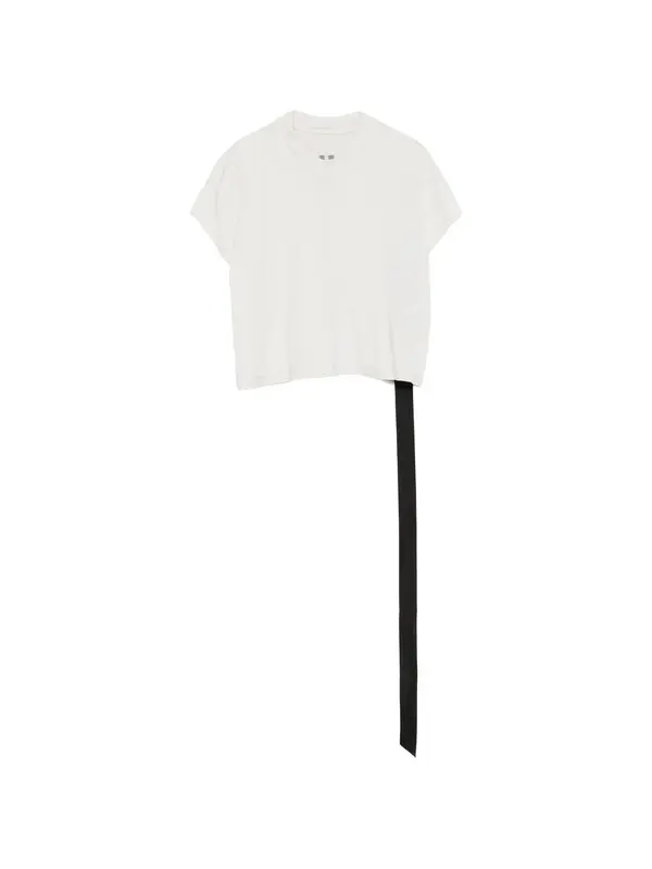 Rick Owens Cropped Crewneck Cotton T-shirt - Bianco
