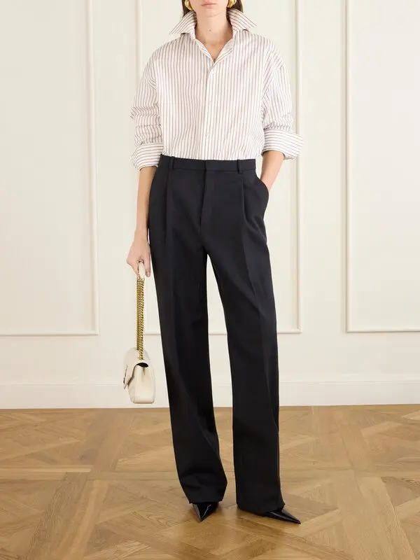 Saint Laurent Loulou Small Matelassé Leather Shoulder Bag - White