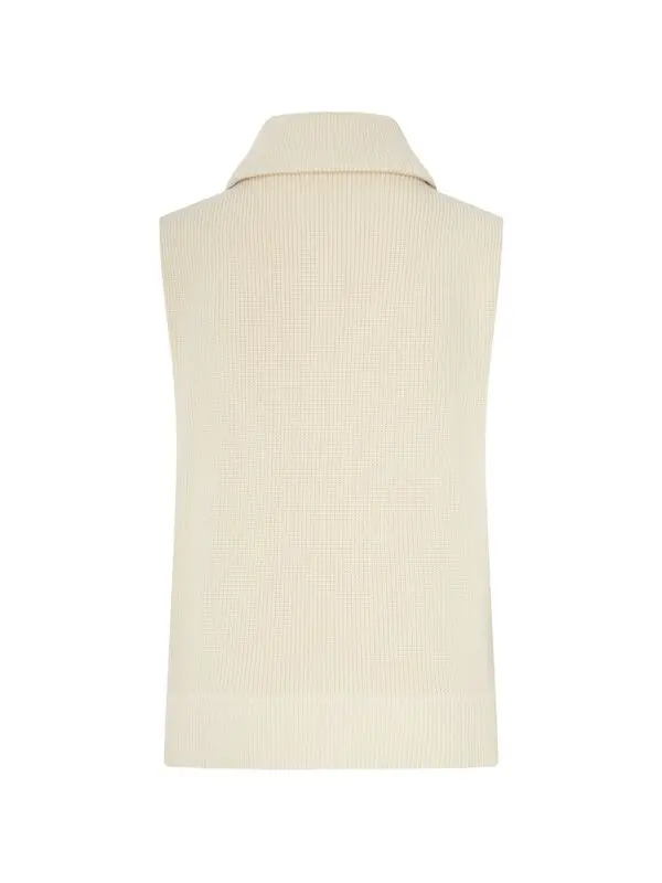MAISON MARGIELA Wool Zipped Vest - Beige