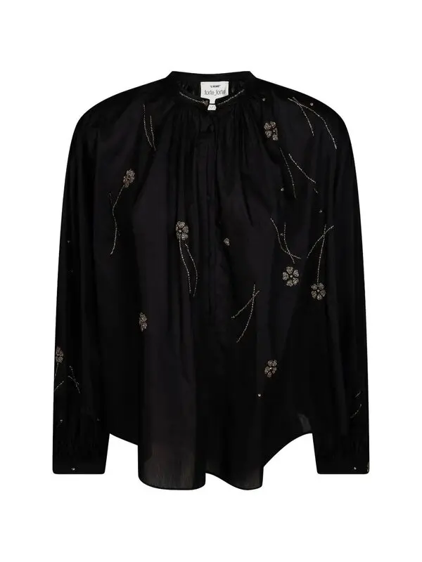 FORTE_FORTE Embroidered Cotton Blouse