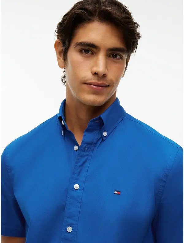 Tommy Hilfiger Regular Fit Short-sleeve Shirt - Ancient Blue