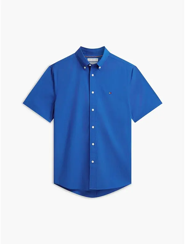 Tommy Hilfiger Regular Fit Short-sleeve Shirt - Ancient Blue