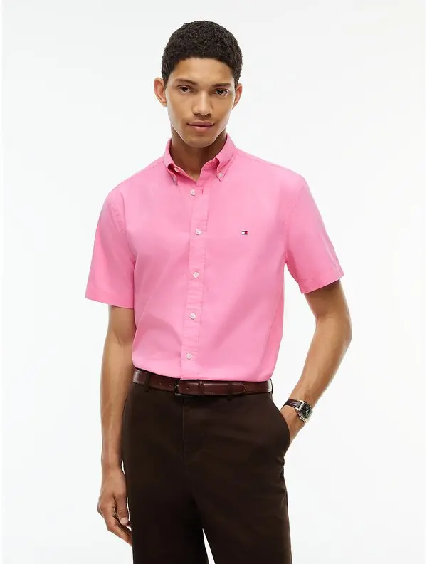 Tommy Hilfiger Regular Fit Short-sleeve Shirt - Blush