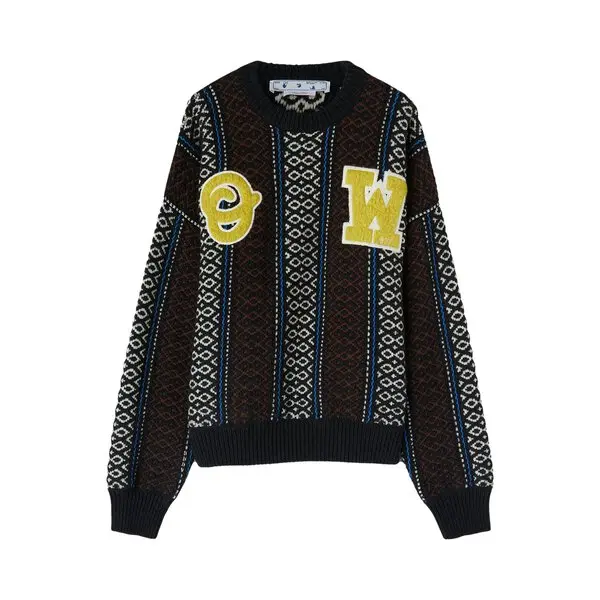 Off-White Ow Baja Chunky Knit Crewneck /yellow
