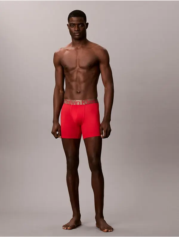 Calvin Klein Brushed Microfiber Stretch Bronze Boxer Brief - Goji Berry