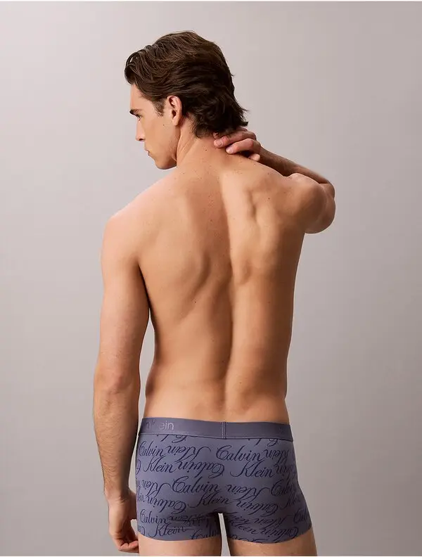 Calvin Klein Black Low Rise Trunk - Script Lasso Grisaille
